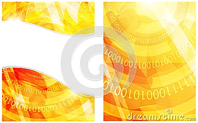 Binary Code Yellow Background Vector Illustration | CartoonDealer.com ...