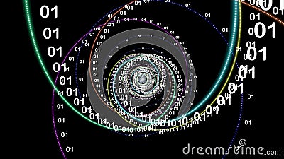 Binary Data Streams Green Lite Stock Video - Video of data, loop: 56344837