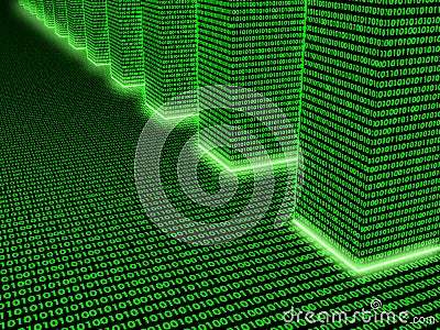 Binary Matrix 01 Stock Photo - Image: 552370
