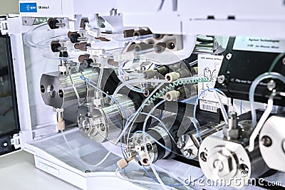 Binary Pump in HPLC System. High Performance Liquid Chromatography at Analytical Chemistry ...