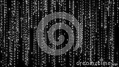 Binary Rain. Abstract Backdrop Background. Digital Data Stream Matrix Effect Stock Footage ...