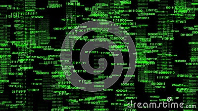 Binary Rain 8 Bit. Abstract Backdrop Background. Green Numbers Digits 8 Bit Digital Data Stream ...
