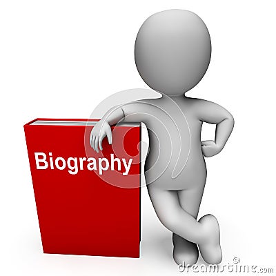 Biography Book And Character Show Books About A Life Stock Image ...