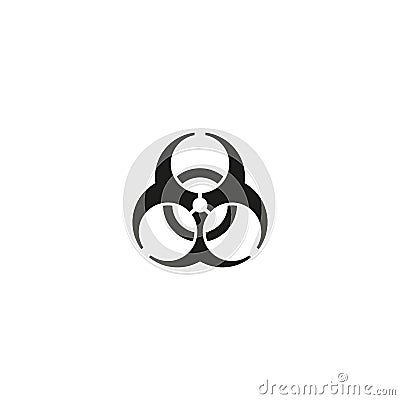 Biological Risk Symbol On White Background Cartoon Vector ...