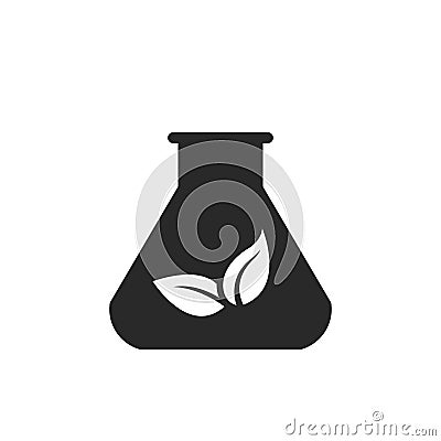Biomass Energy Icon. Environment And Renewable Energy Symbol. Flask And ...