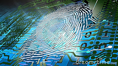 Biometric Fingerprint-based Identification Stock Photo - Image: 21657340