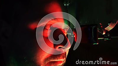 Biometric Retina Eye Scan in Dark Stock Footage - Video of ...