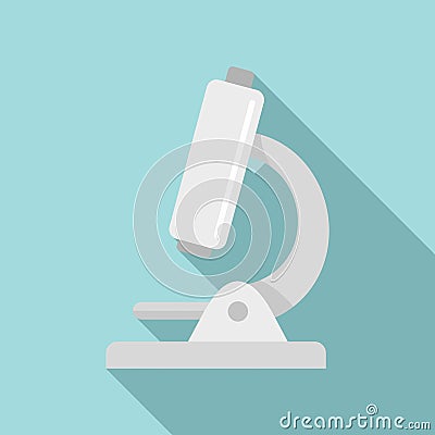 Biophysics Microscope Icon, Flat Style Vector Illustration ...