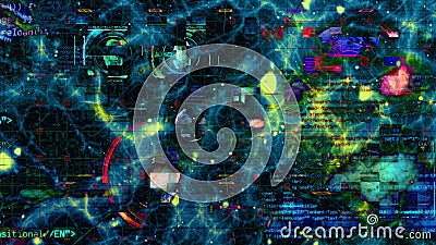 Technology Interface Computer Data Screen GUI Stock Video - Video of ...