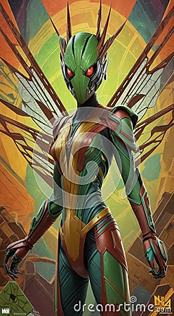 Biotic Robot Ai Robot Face, Bionic Robot Face, Portrait Of A Bionic ...