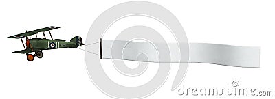 Biplane Pulling Banner With Clipping Path Stock Photography - Image ...