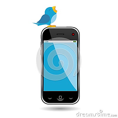 Bird And Cell Phone Stock Images - Image: 13291784