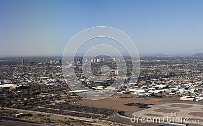 Bird-eye View Of Phoenix, AZ Royalty Free Stock Images - Image: 22181469