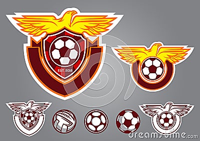 Bird Football Logo Vector Emblem | CartoonDealer.com #73524845