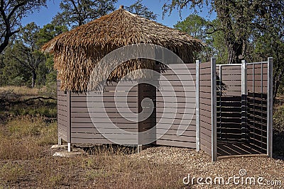 Bird Hide With Straw Roof Royalty-Free Stock Image | CartoonDealer.com ...