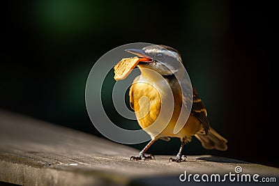 Bird Take Cracker. Generate Ai Royalty-Free Stock Photography ...