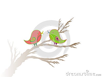 Birds Friendship Royalty Free Stock Photos - Image: 9803478