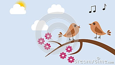 Birds in the Spring Singing Stock Footage - Video of animal, cheerful ...