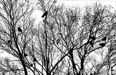 Birds On The Tree Royalty Free Stock Images - Image: 35230119