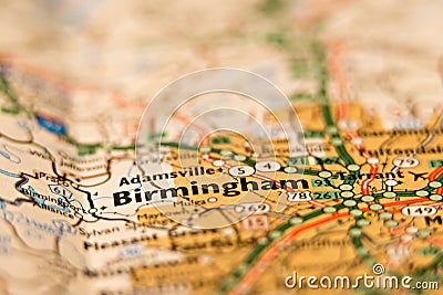 Birmingham Alabama Area Map Royalty-Free Stock Photo | CartoonDealer ...