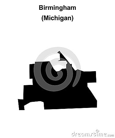 Birmingham Outline Map Cartoon Vector | CartoonDealer.com #357339091