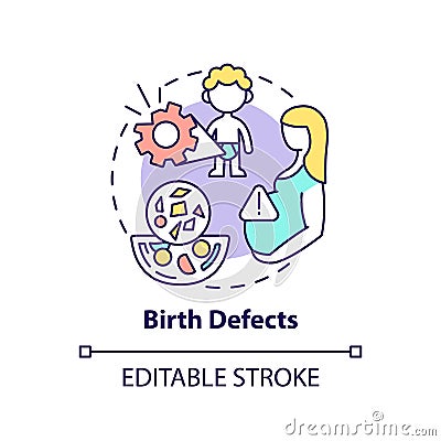 Birth Defects Concept Icon Cartoon Vector | CartoonDealer.com #213550133