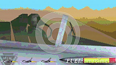8 Bit Military Plane Game Background Stock Footage - Video of cartoon ...