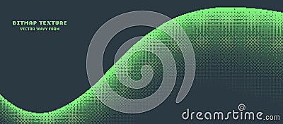 8 Bit Pixel Art Bitmap Texture Wavy Form Vector Dither Noise Wide Abstraction | CartoonDealer ...