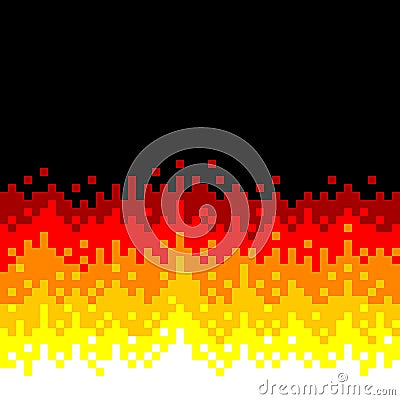 8-Bit Pixel-art Fire Background Stock Photo - Image: 39113069