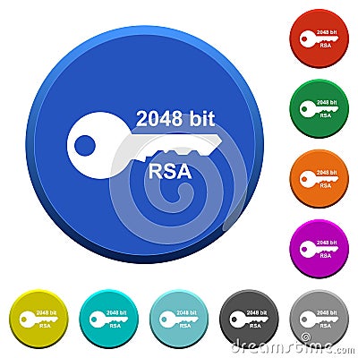 2048 Bit Rsa Encryption Beveled Buttons Cartoon Vector | CartoonDealer ...