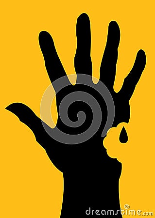Bitten Hand Silhouette Stock Photography | CartoonDealer.com #27826220