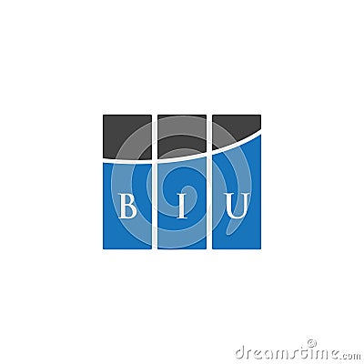 BIU Letter Logo Design On BLACK Background. BIU Creative Initials ...
