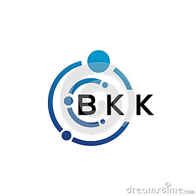 BKK Letter Logo Design On White Background. BKK Creative Initials ...