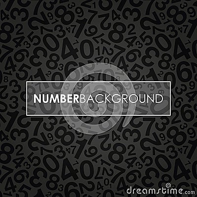 Black Abstract Number Background Vector Illustration | CartoonDealer ...