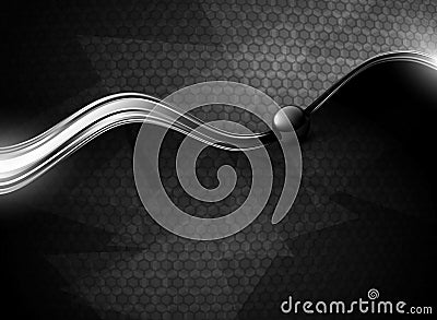 Black Abstract Technology Background Stock Image | CartoonDealer.com ...