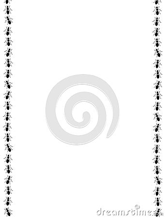 Black Ants Border / Frame Royalty Free Stock Photography - Image: 6342497