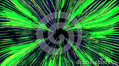 Black Background.Design. Green Lightning in an Abstraction Striking in ...