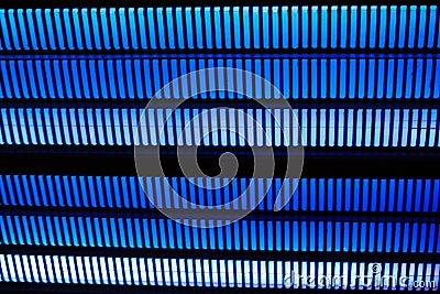Black Background With Rows Of Vivid Blue Thick Lines Stock Image ...