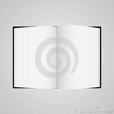Black Boock Blank Page Template For Design Layout. Vector Illustration ...