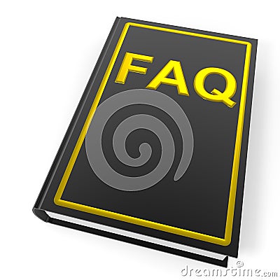 Black Book With Golden Word FAQ. Royalty-Free Stock Image ...