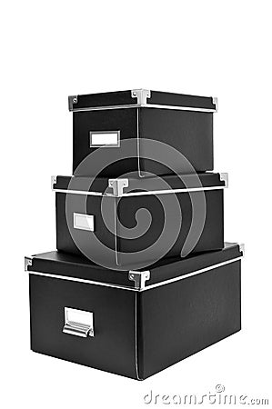 Black Cardboard Storage Boxes Stock Photo | CartoonDealer.com #37528386