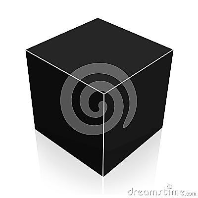 Black Cube Royalty Free Stock Photography - Image: 3421787