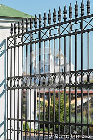 Black Decorative Metal Fence . Royalty-Free Stock Photo | CartoonDealer ...