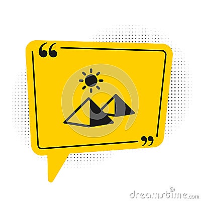 Black Egypt Pyramids Icon Isolated On White Background. Symbol Of ...