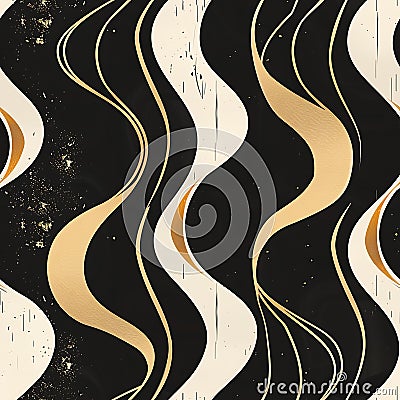 Black And Gold MCM Repeating Pattern Tile Background Royalty-Free Stock ...