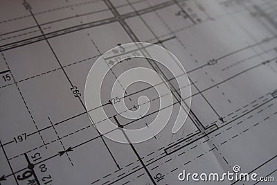 Manual Technical Drawing Made With A Pencil On Tracing Paper Royalty ...