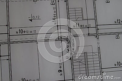 Manual Technical Drawing Made With A Pencil On Tracing Paper Royalty ...