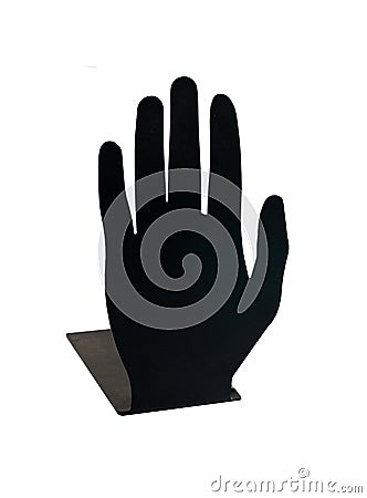 Black Hand , Stop Sign. Isolated On White Background Royalty-Free Stock ...