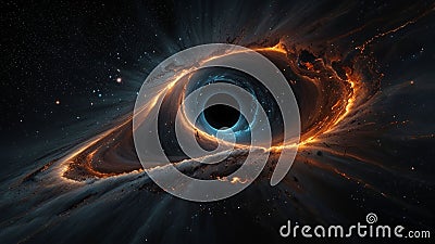 Black Hole With Fiery Accretion Disk Royalty-Free Stock Photo ...