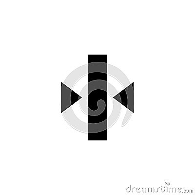 Black Horizontal Resize Symbol With Inward Pointing Arrows Vector ...